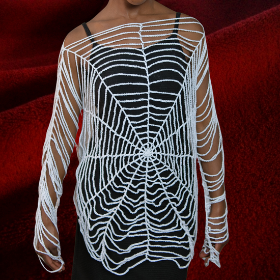 Distressed Spiderweb Sweater Crochet Pattern – Cactusladycreation